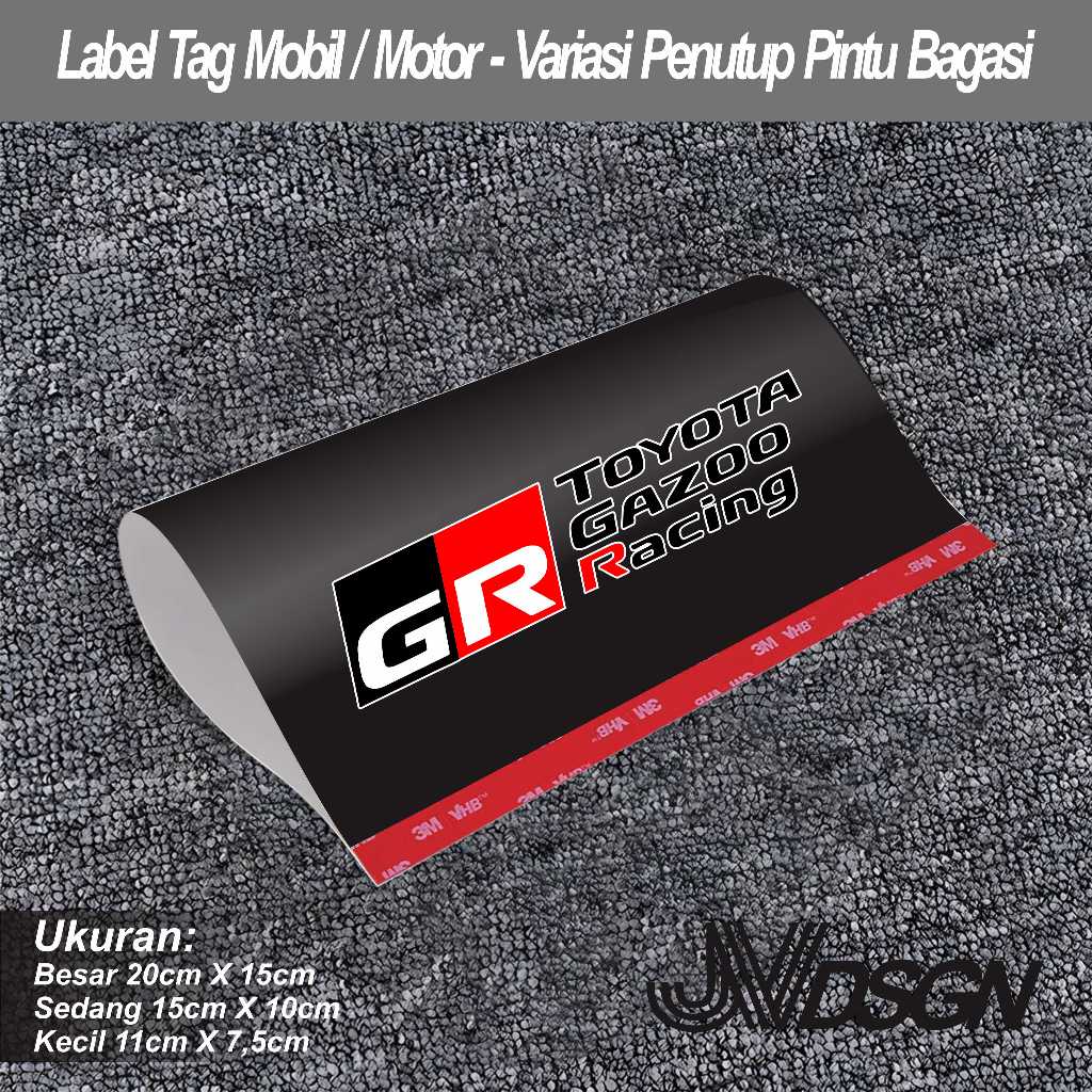 Toyota gazoo racing - Car Tag Label - Trunk Door Cover Variations ...