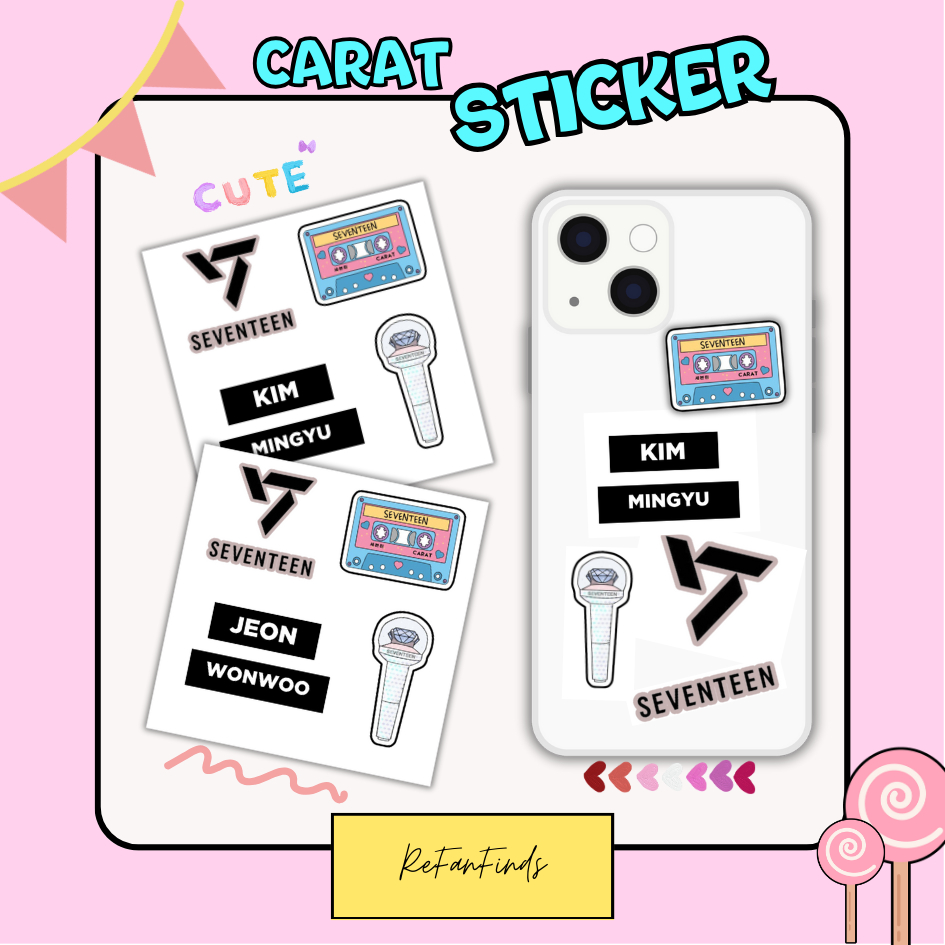 Seventeen STICKER SEVENTEEN CUTE NAME MEMBER NAME STICKER | Shopee Malaysia