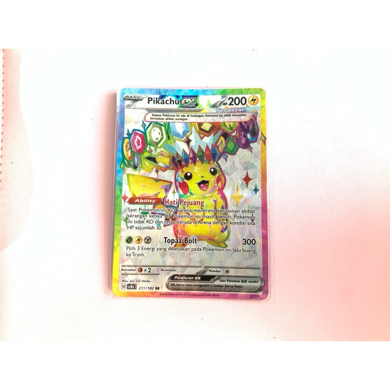 Pokemon TCG TRADING CARD SUPER RARE Pikachu EX SR Terastal Pokemon ...