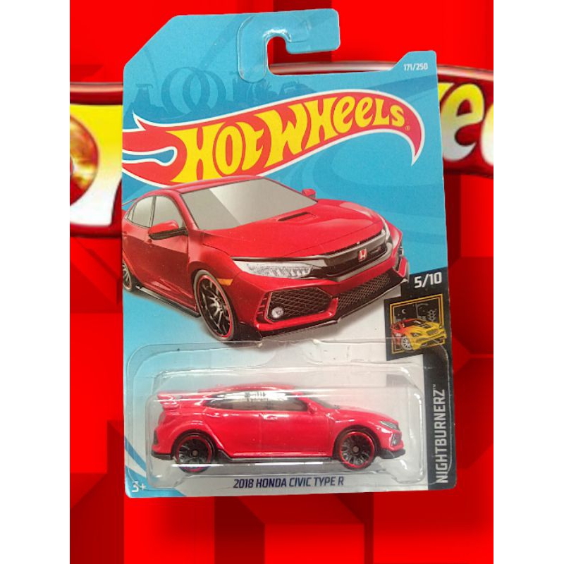 MERAH Hot Wheels 2018 Honda Civic Type R Hot Wheels Honda Civic Type R ...