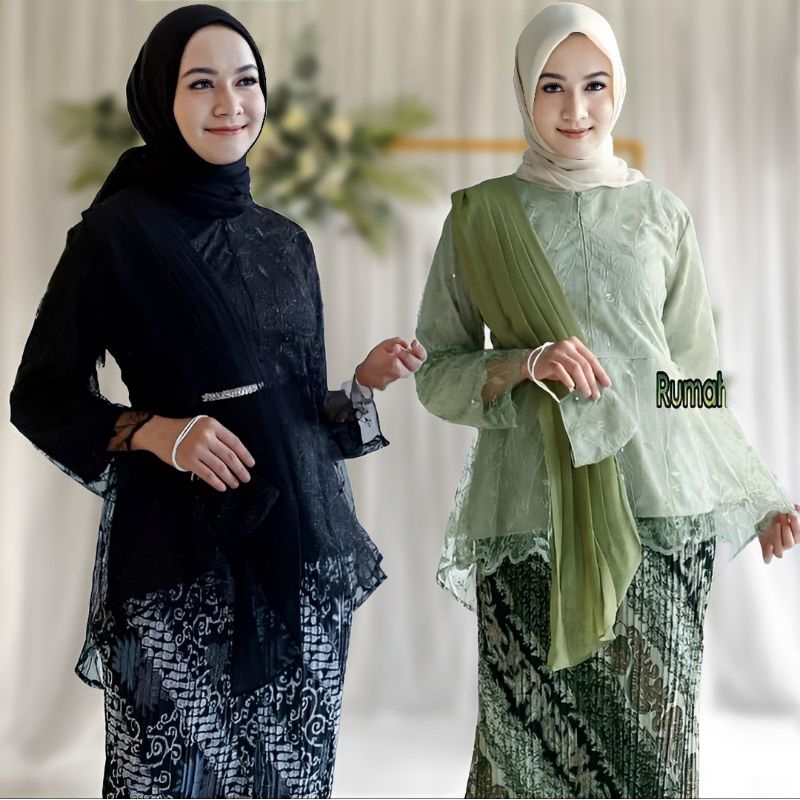 Modern Kebaya Set Aurora Brocade Kebaya Top Adult Shawl Traditional ...