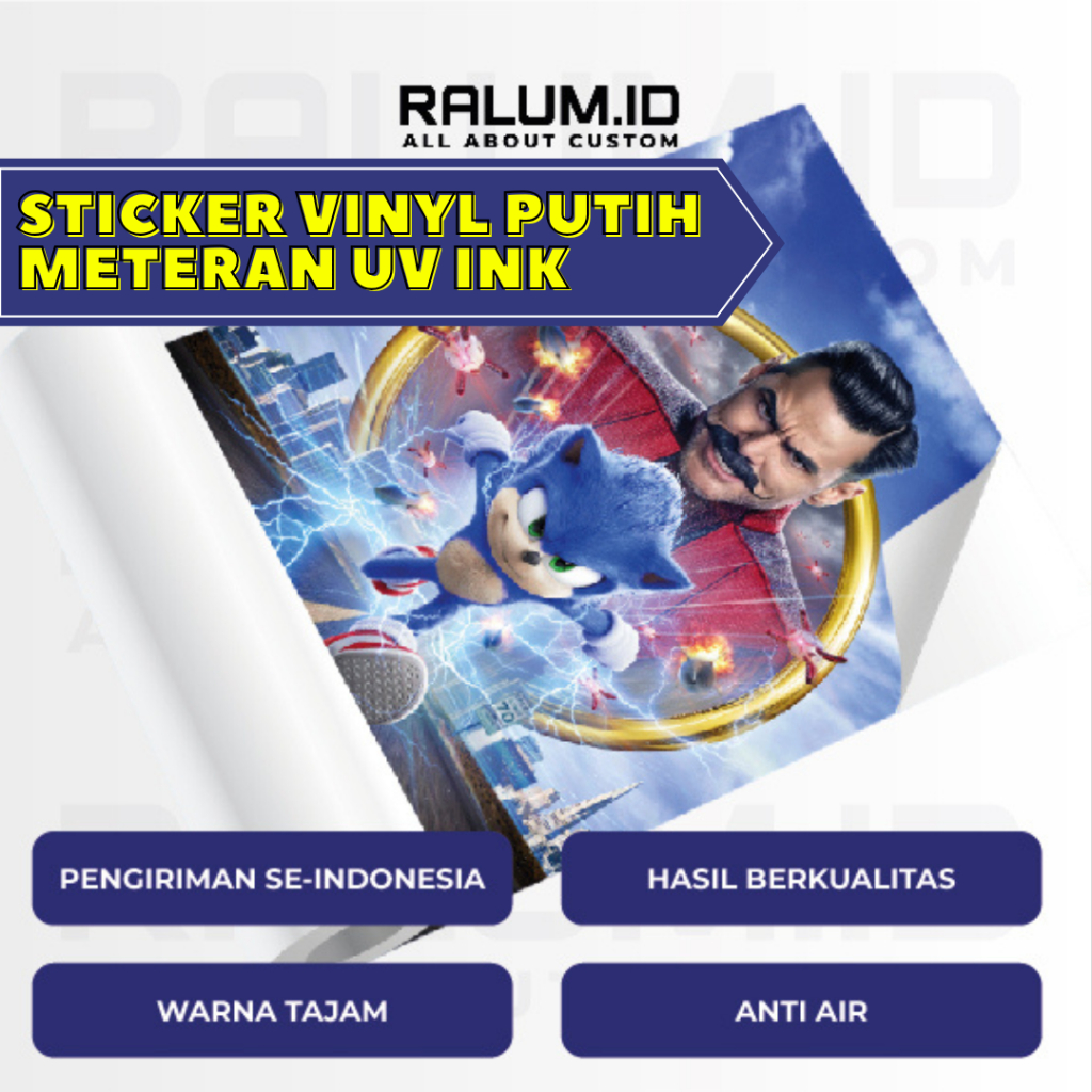 PUTIH White VINYI STICKERS UV METER CUSTOM DESIGN FREE FOR POSTERS ...