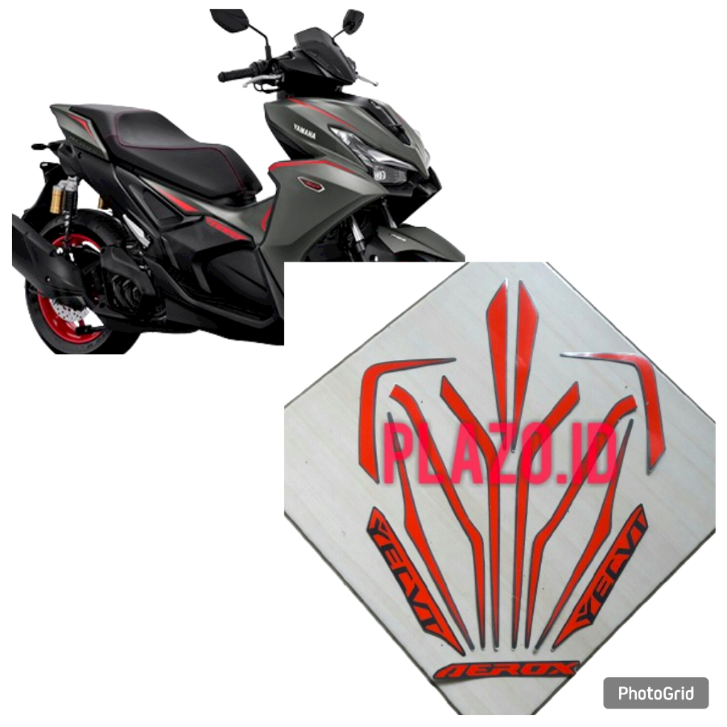 Striping the body stickers for the yamaha Aerox vva 155 2025 alpha abu ...