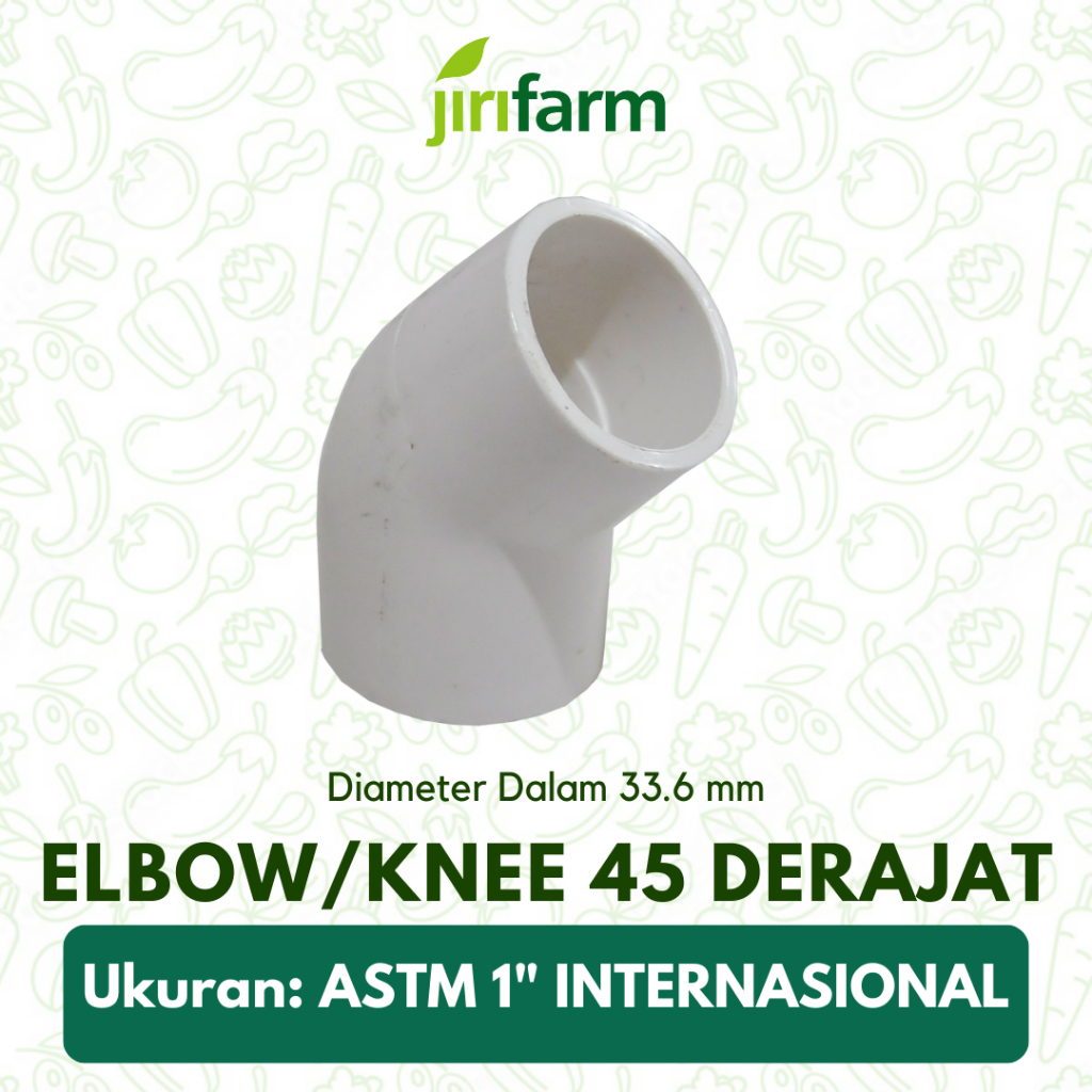 JIRIFARM - 1 Inch Paralon Pipe Fitting Knee Keni Elbow Tilt 45 1" ASTM ...