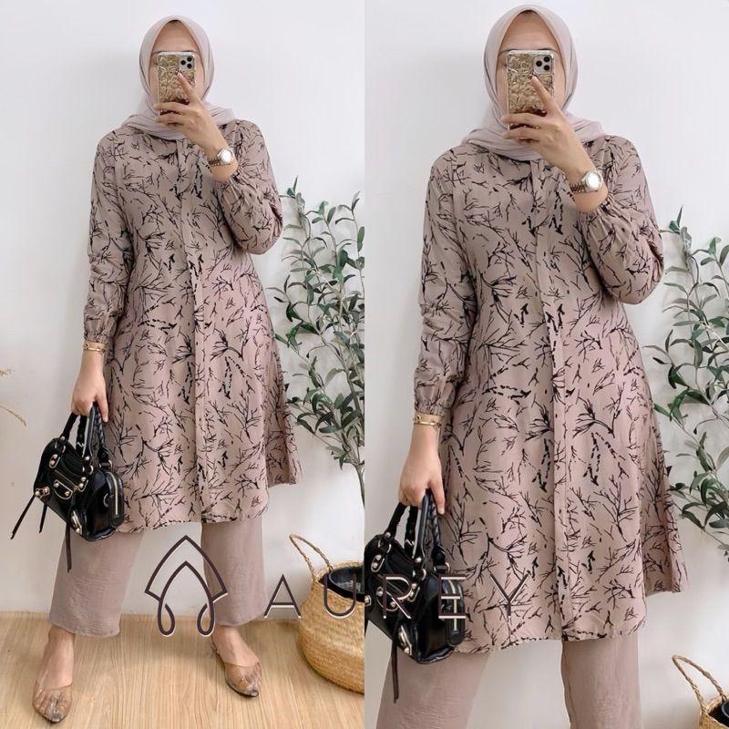 AUREY Laura Tunic Set, Latest Tunic Suit for Women, Cool Rayon Premium ...