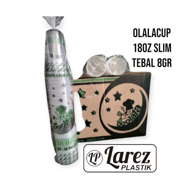 Olala cup 18oz slim plastic cups (50 pcs) | Shopee Malaysia