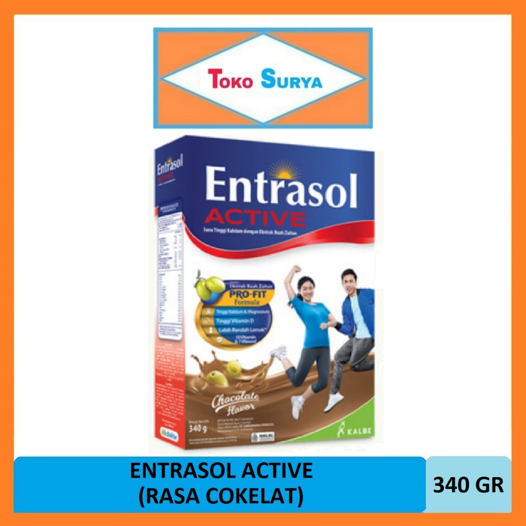 Entrasol Active Chocolate Flavor Nutrition Milk 340 Gr | Shopee Malaysia