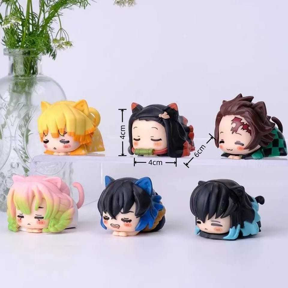 Action FIGURE NEKO CAT SERIES KIMETSU NO YAIBA TANJIRO NEZUKO ZENITSU ...