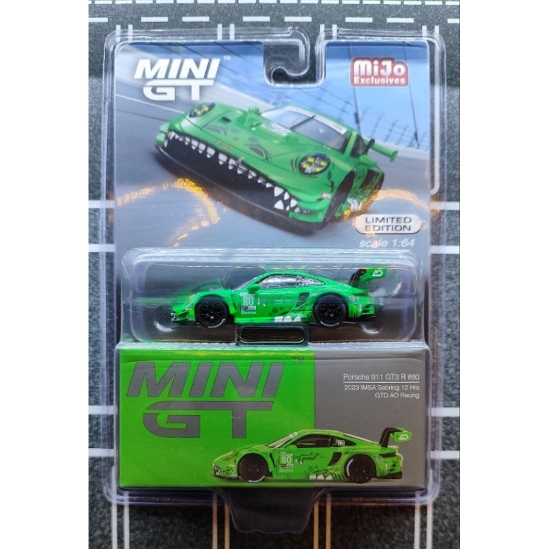 Mini GT Porsche 911 GT3 R 80 2023 IMSA Sebring 12 Hrs REXY GTD AO ...