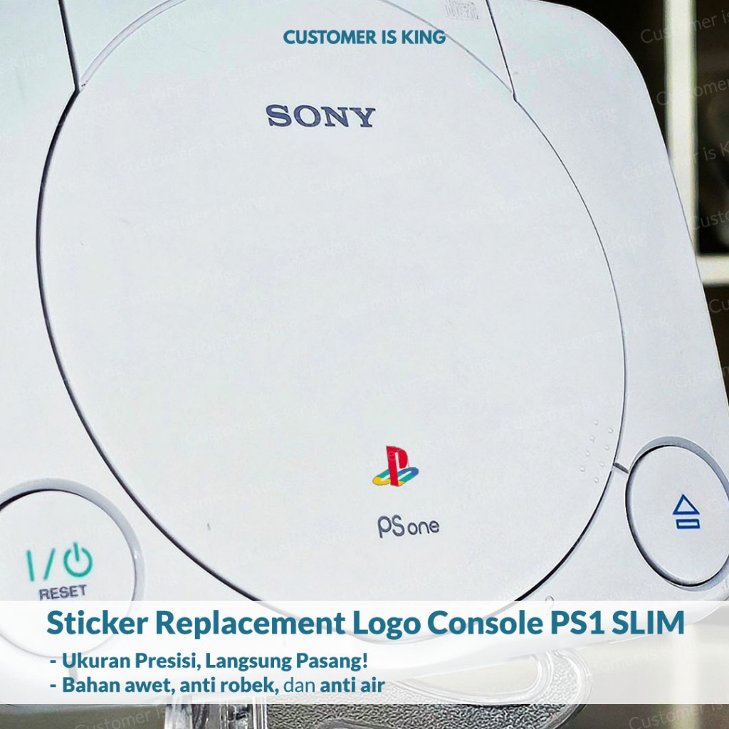 Logo Sticker Replacement Playstation 1 SLIM Console PS1 Accessories ...