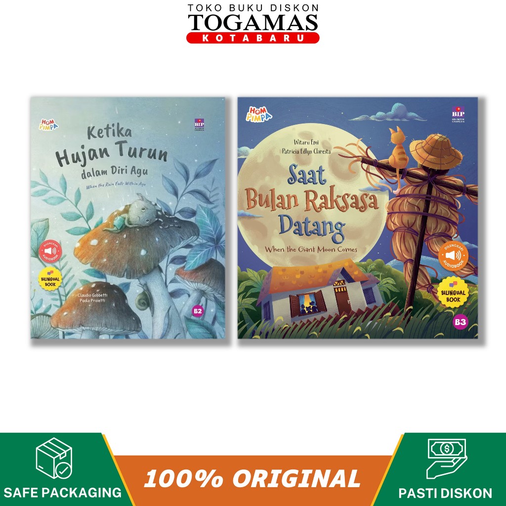 Hompimpa: WHEN THE RAIN IS DOWN IN AGU - WHEN THE MOON GIANT COMMBER (BILINGUAL BOOKS) | Shopee ...