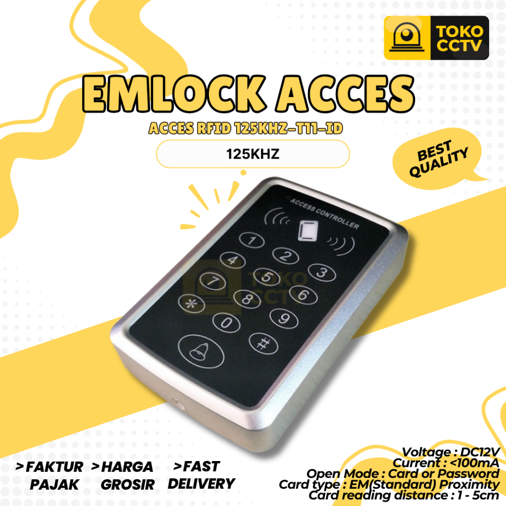 Rfid Standalone 125Khz Proximity - T11 ID - Access Control | Shopee Malaysia