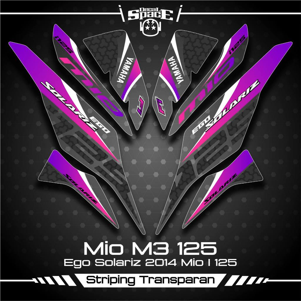 Transparent STRIPING MIO M3 125 SKU 4 STICKERS CLEAR STICKER YAMAHA MIO ...