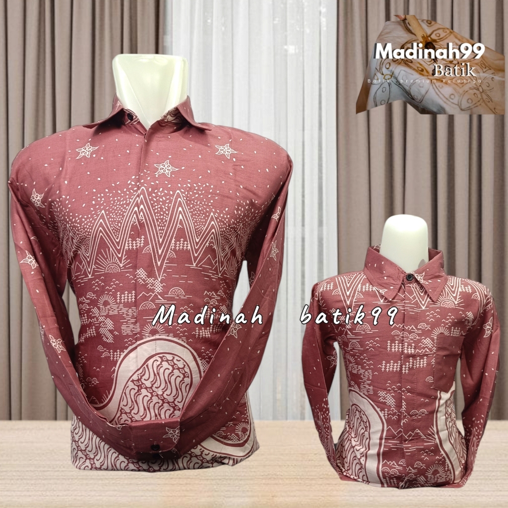 KATUN Batik father son color soft ping modern premium cotton material ...