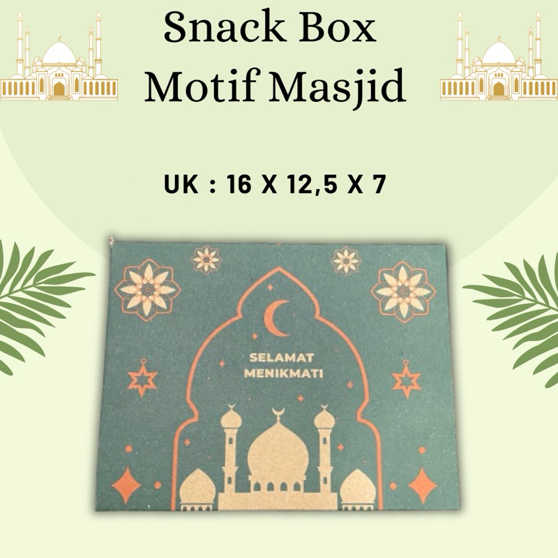 R5j Mosque Motif Snack Box - Islamic Shades Snack Box - Cake Box for ...