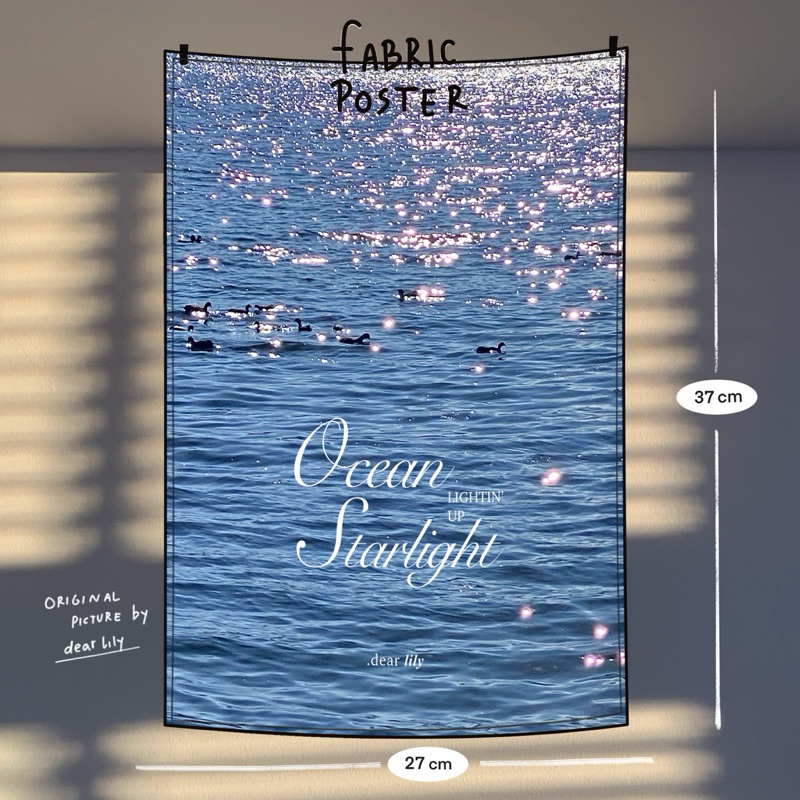 Dear LILY - Scenery Cloth Poster / Aesthetic Coastline Blue Sea Ocen ...