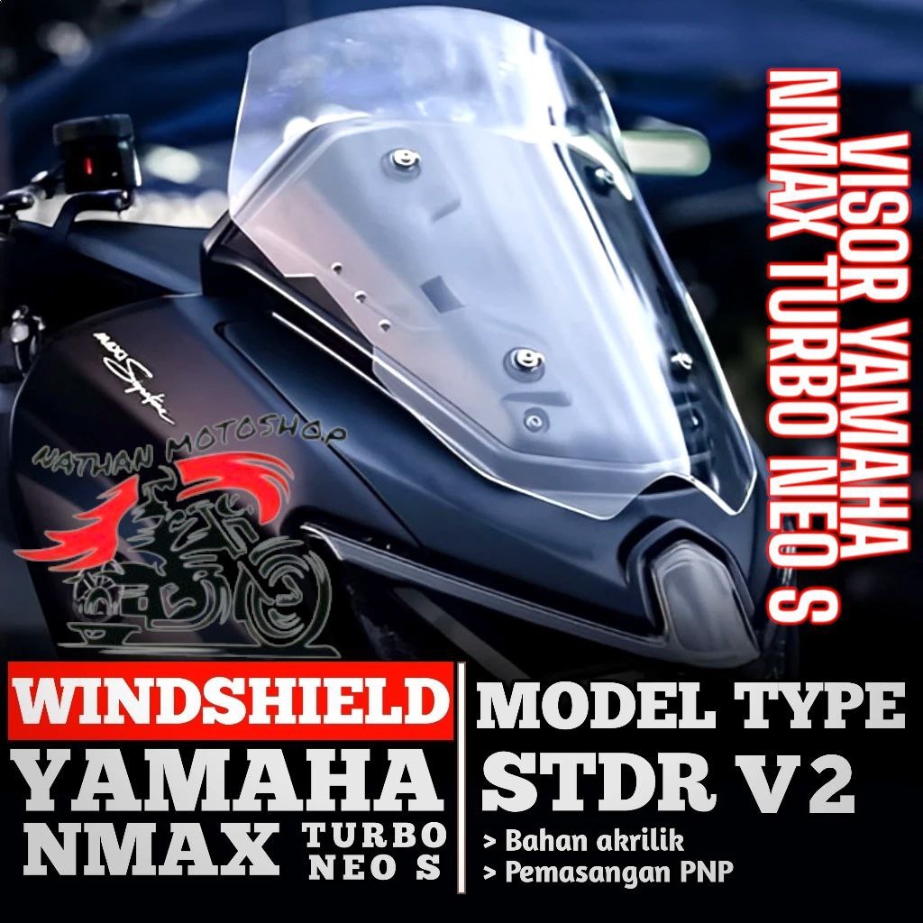Visor Nmax Turbo CYBORG Model V2 FIN Neo S Windshield Nmax Turbo Neo S ...