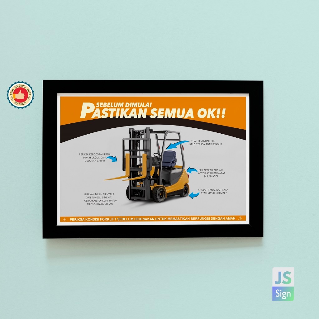 K3 Safety Poster - FORKLIFT + A2 Frame | Shopee Malaysia