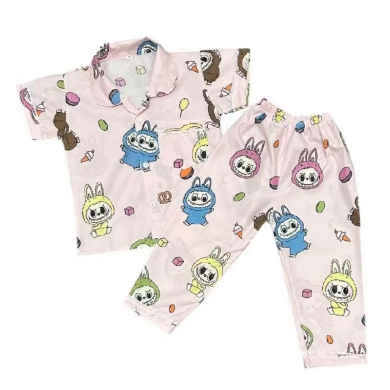 Viral Labubu Girls' Pajamas Ages 1-10 Years / Labubu Character Girls ...