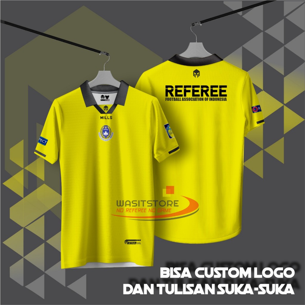 Vintage CUSTOM COLLAR REFEREE TRAINING JERSEY (PSSI-REFEREE-FAIRPLAY ...