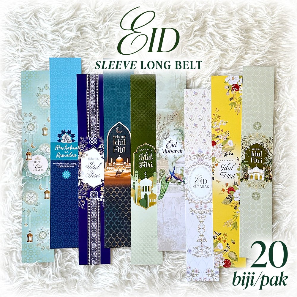 20pcs LONG Paper BELT Eid 2025 / Idul Fitri Parcel Paper BELT / LONG ...