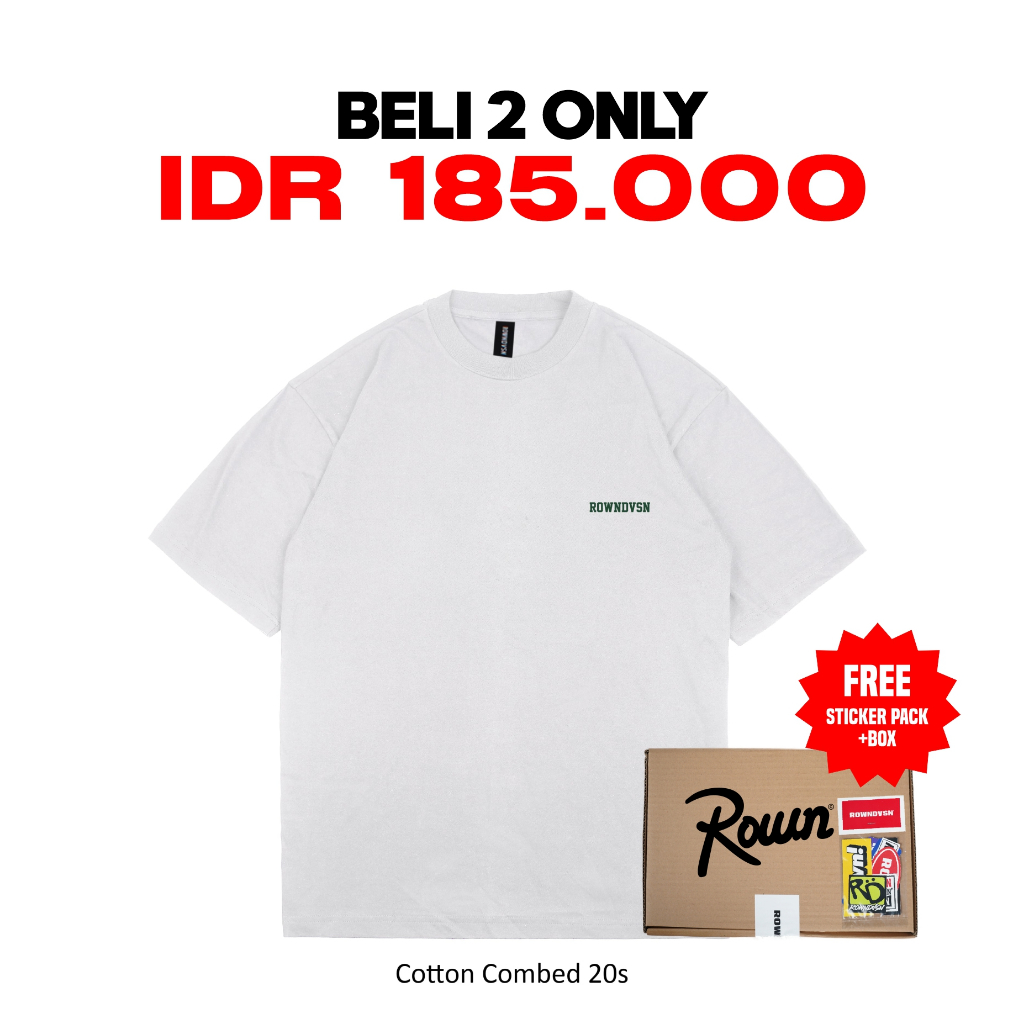 Rown Division Storage Oversized T-Shirt - Rowndvsn Walpie Off White ...