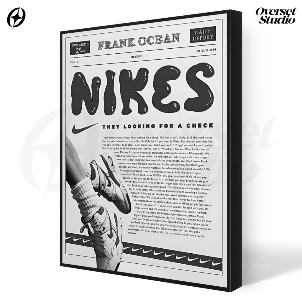 (Poster + Frameblock) Nike Frank Ocean Aesthetic Wall Poster Nike ...