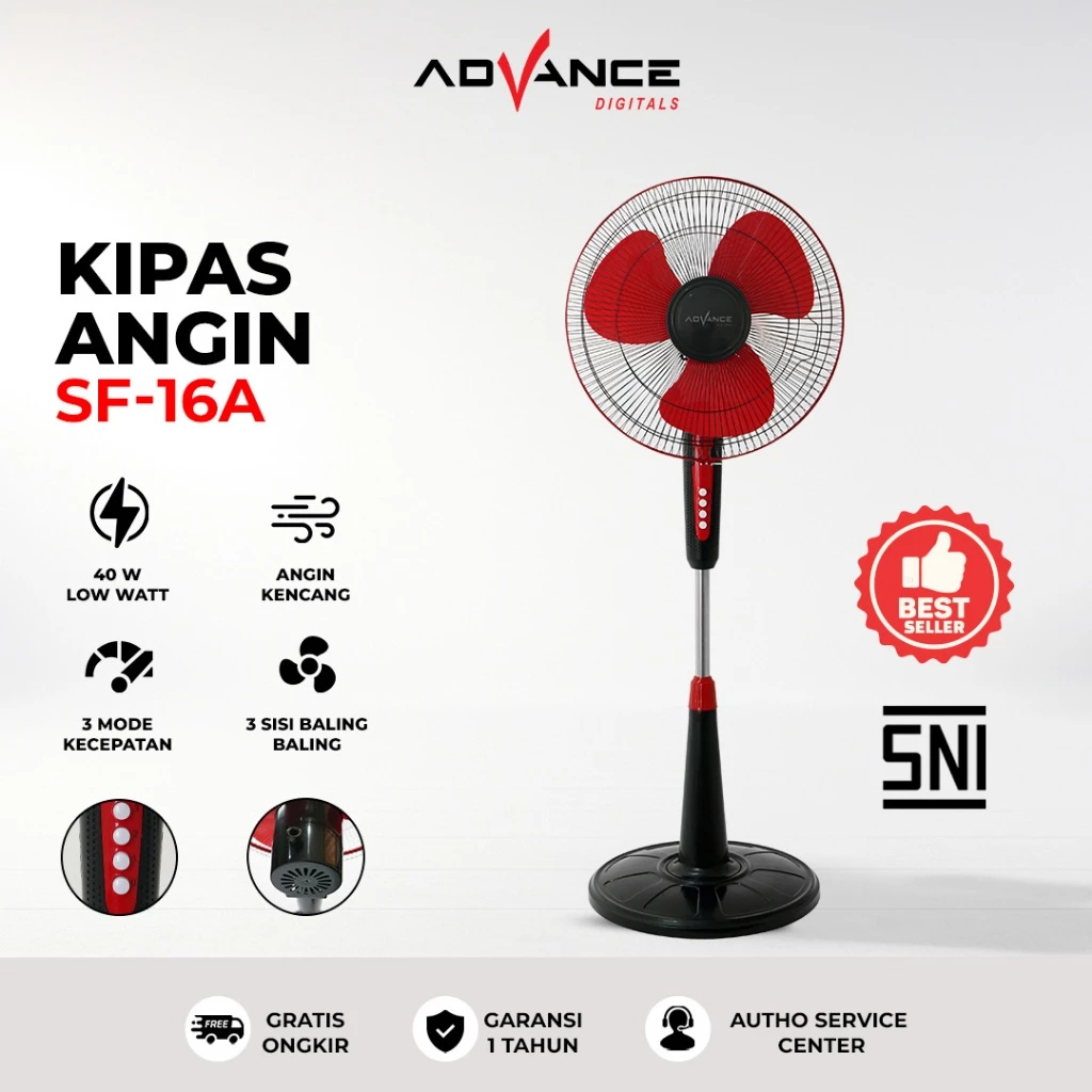 Advance SF16A / SF-16A 16inch 40W Stand Fan / Sitting Fan / Standing ...