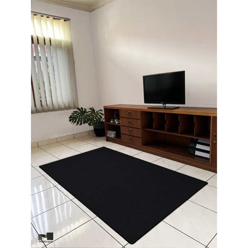 HITAM Waterproof Aesthetic Black Carpet 200x120 CM | Shopee Malaysia