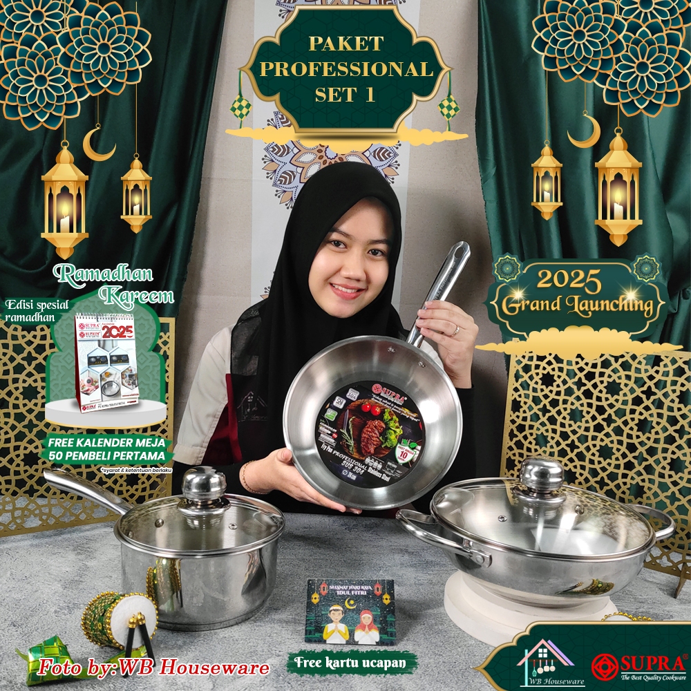 Supra New 5pcs pan set professional series stainless SUS304 impact ...