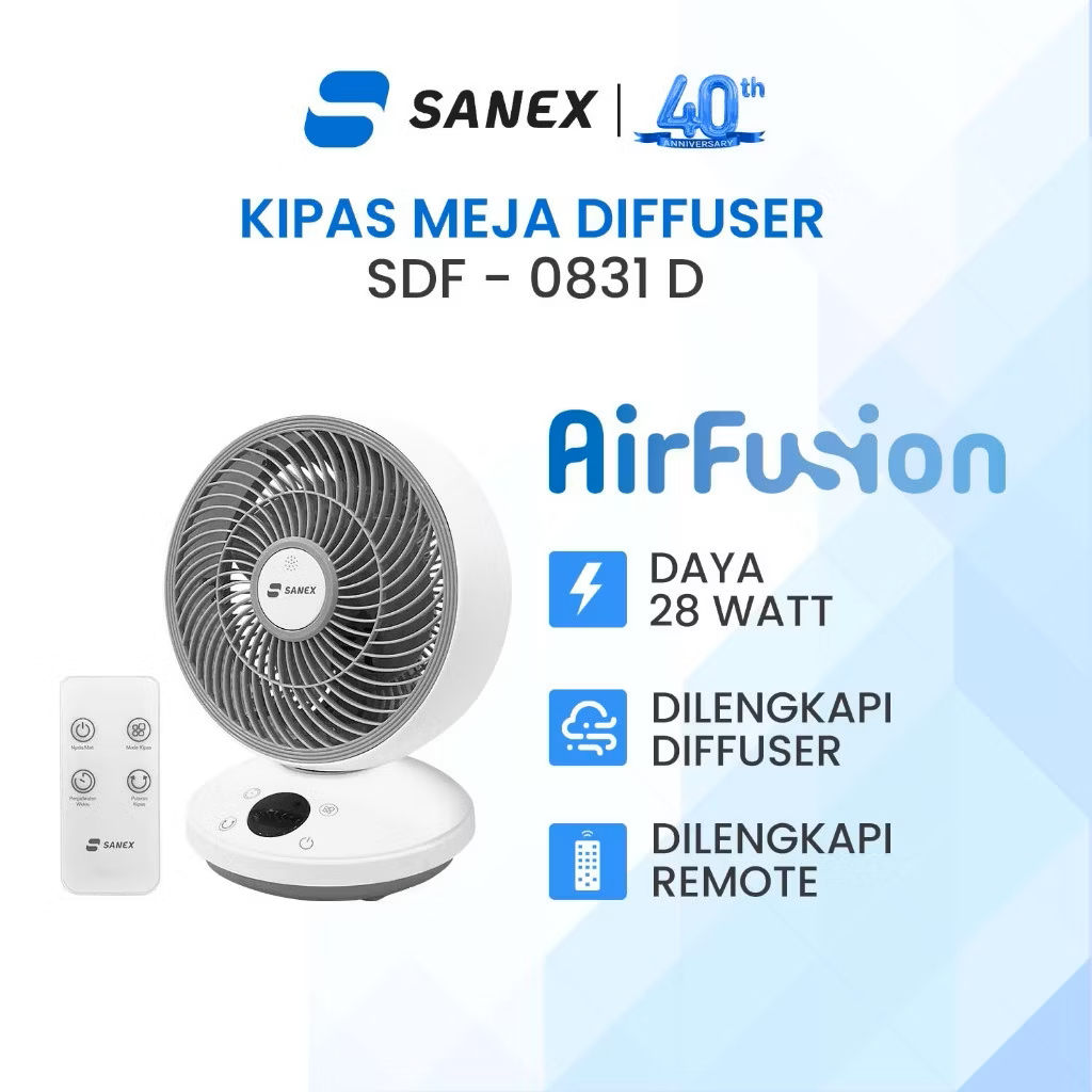 Sanex Circulation Fan Plus Diffuser SDF-0831 D/ Sanex Desk Fan SDF0831 ...