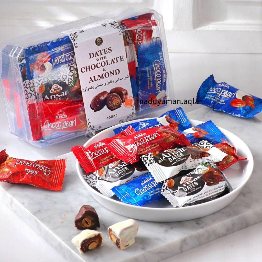 Chocolate dates Almond Chocolate dates with Original Saudi Almonds ...