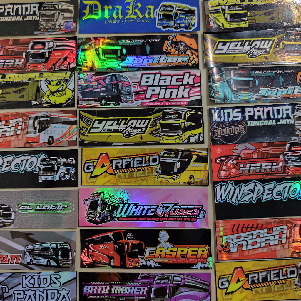 Bus STICKER/HOLOGRAM STICKER/KOYO (A4 CONTAINS 16 STICKERS) | Shopee ...