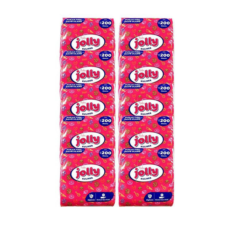 Jolly TISSUE 10 PACK POP UP // JOLLY POP UP 200 SHEET 10 PCS | Shopee ...