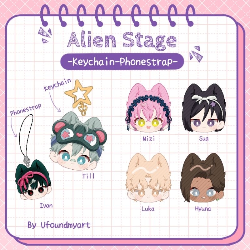 [U Foundmyart] Alien Stage Phone Strap Keychain | Shopee Malaysia