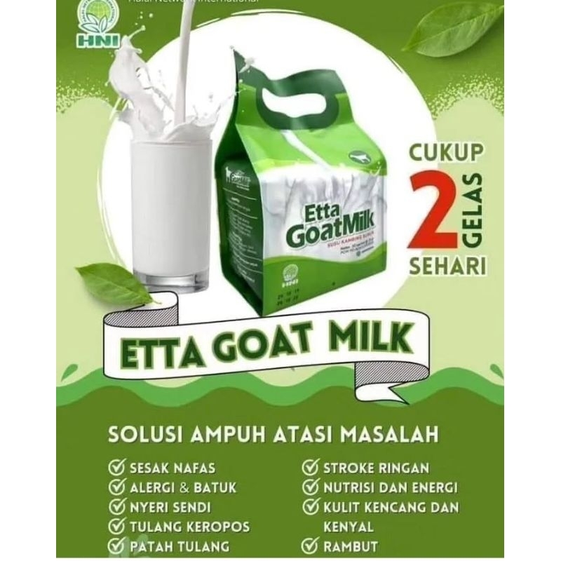 Etta Goat Milk HNI Ettawa Goat Milk Powder Original Flavor | Shopee ...