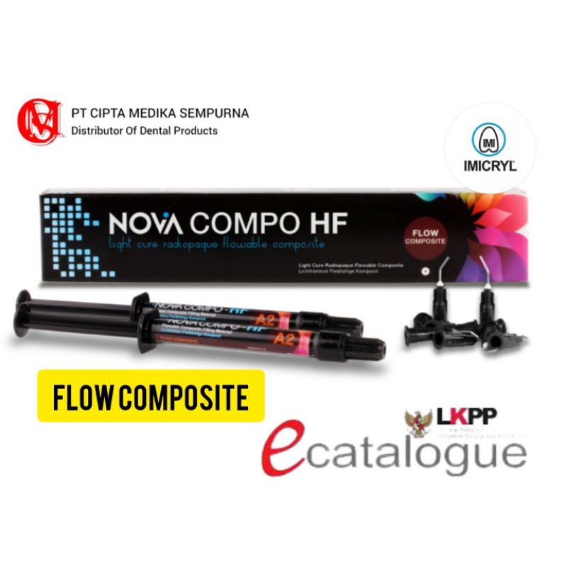 Composite FLOW NOVA COMPO HF IMICRYL 2x2gr | Shopee Malaysia