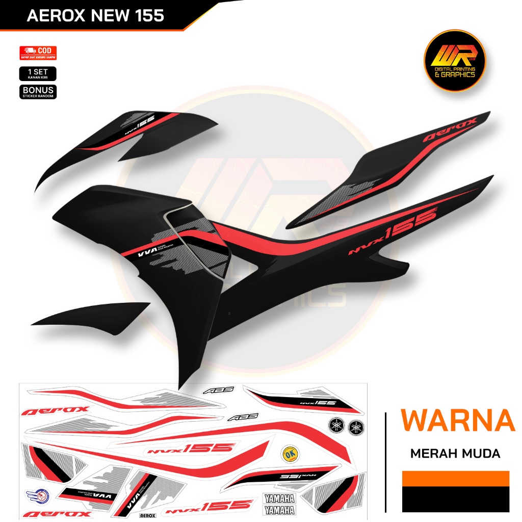 Transparent Aerox Striping, Clear Transparent Material, New 155 Aerox ...