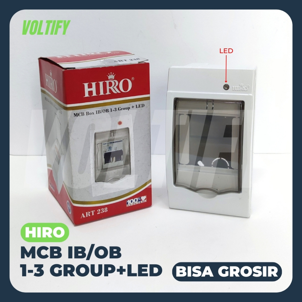 (Voltify) Hiro Box MCB 1-3 Groups + Outbow Inbow Indicator Electrical Switch Box Security LED ...