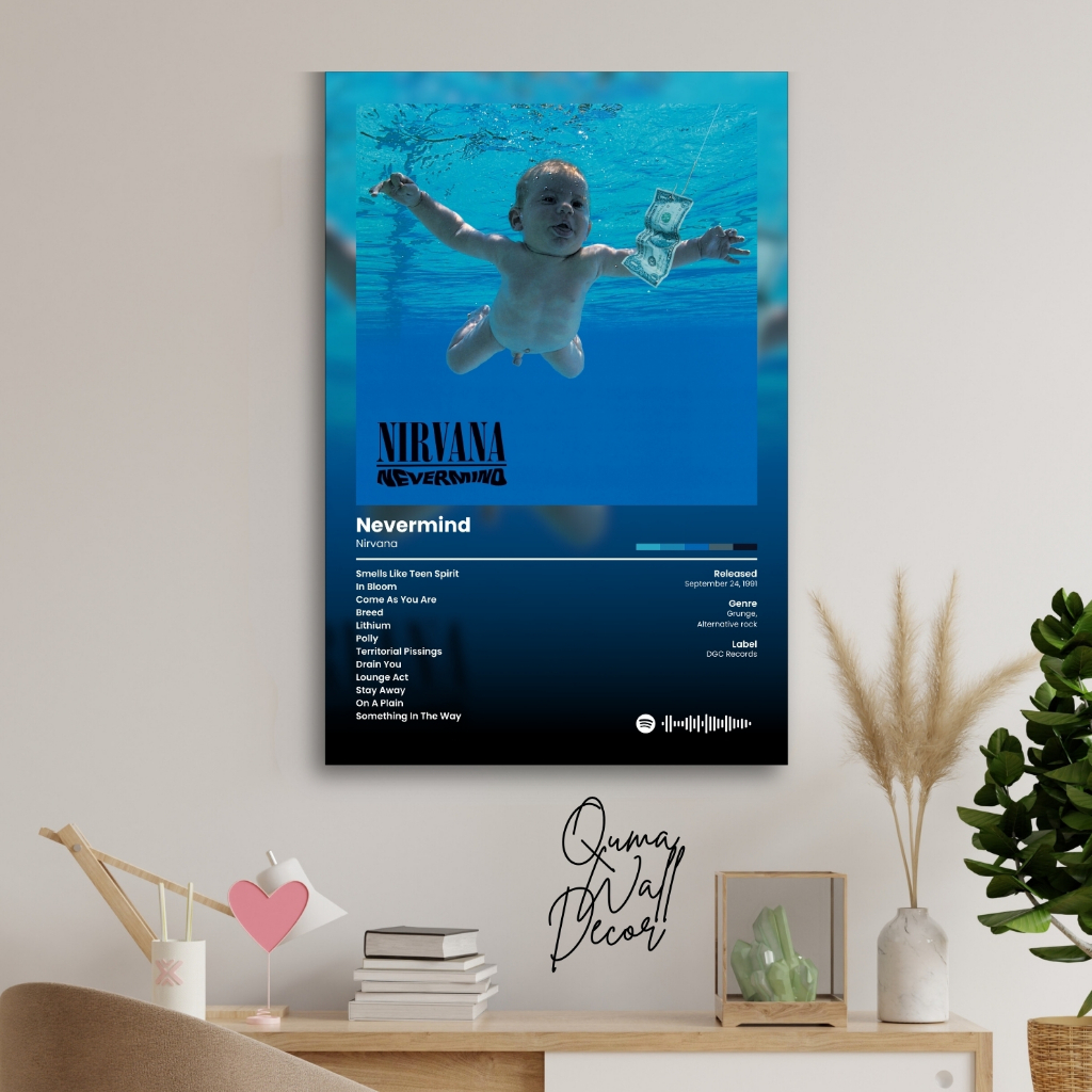 Nirvana Album Wall Decoration Aesthetic Wooden Poster Room Decoration ...