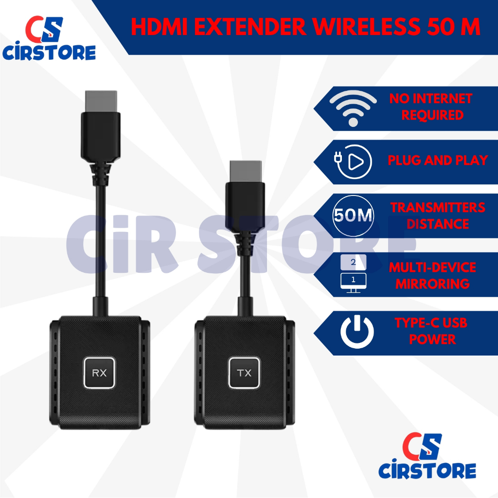 Hdmi Extender 50 meters Wireless without cable / Transmitter and ...