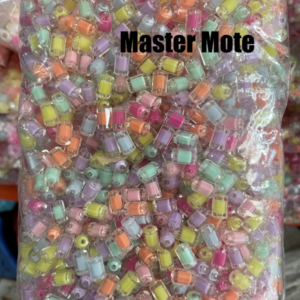Crystal beads filled with tube mixed with transparent rainbow colors 1 ...