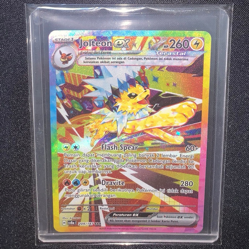 Pokemon Jolteon Ex SAR Terastal Festival TCG Indonesia Card | Shopee ...
