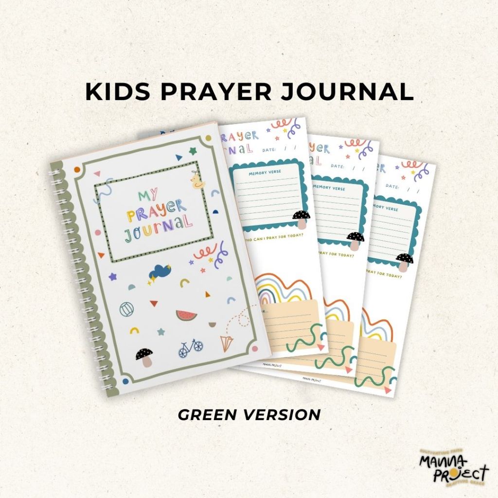 Kids Prayer Journal + Letters to God | Green Version | Manna Project ...