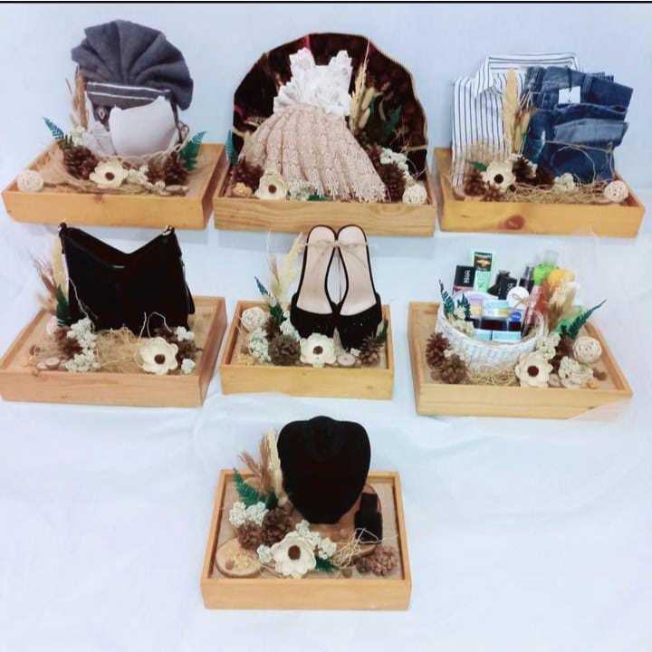 Rustic gift box WOODEN tray 35X35X5CM, gift box / delivery box / tray ...