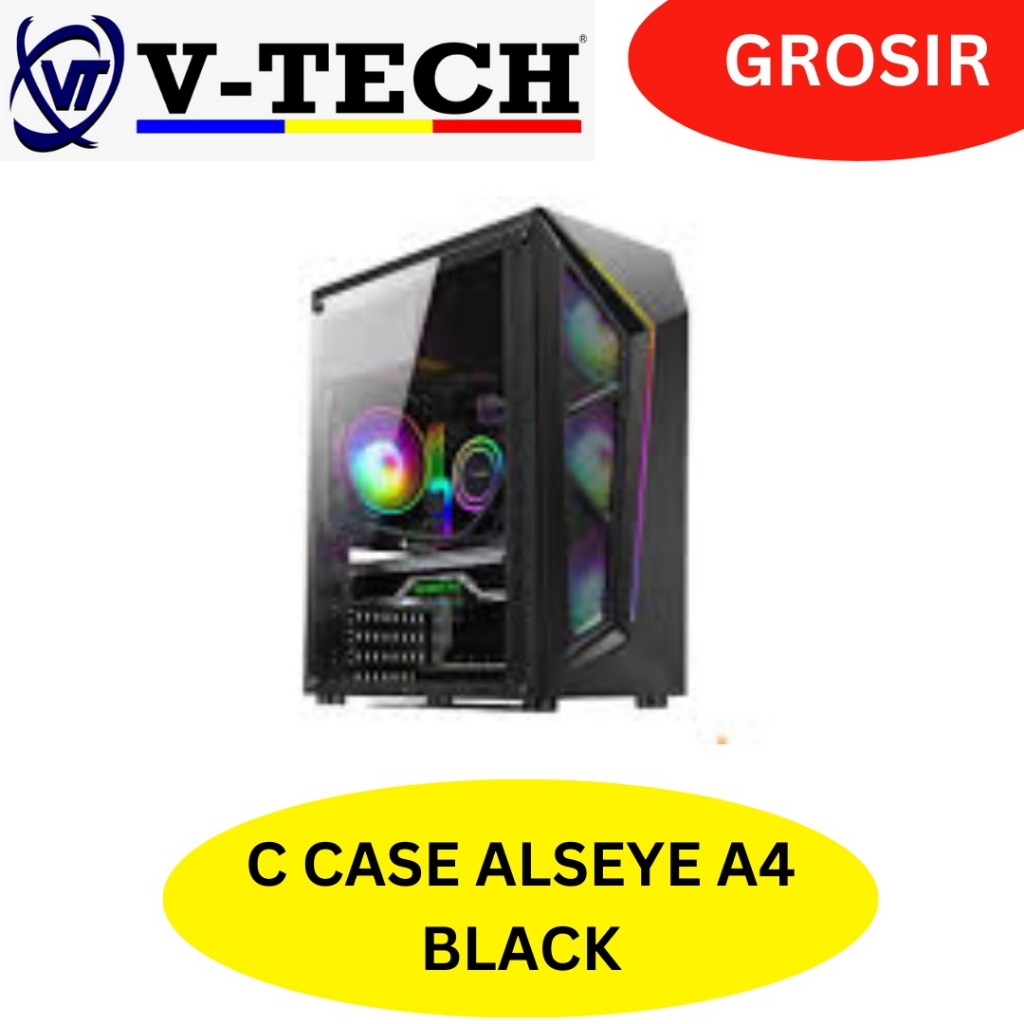 Alseye A4 BLACK PC CASE / PC CASING | Shopee Malaysia