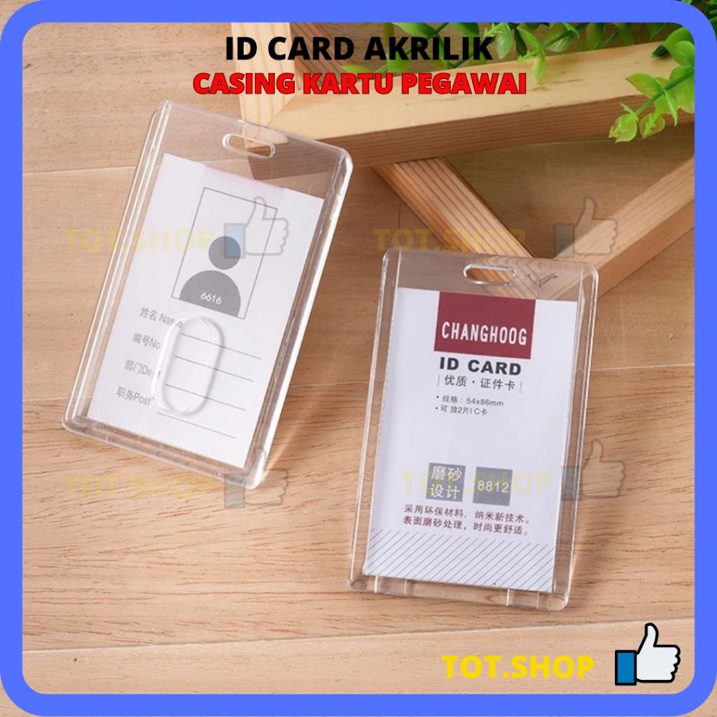 [1-Pcs] Acrylic ID CARD Acrylic CARD Case | Id Card Holder Casing ...