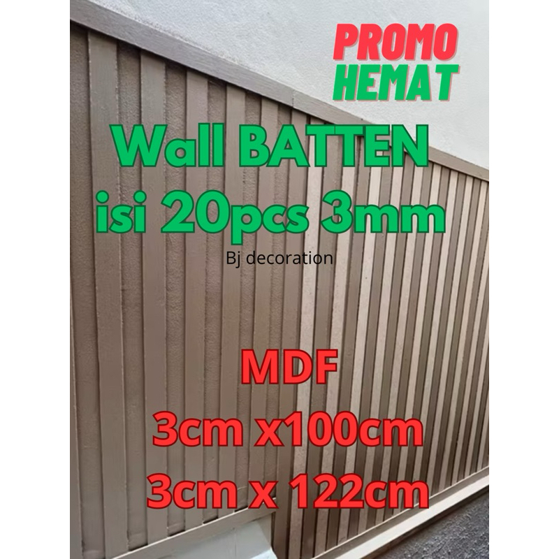 Package OF 20 WALL BATTEN BATTEN MDF 3mm | Shopee Malaysia