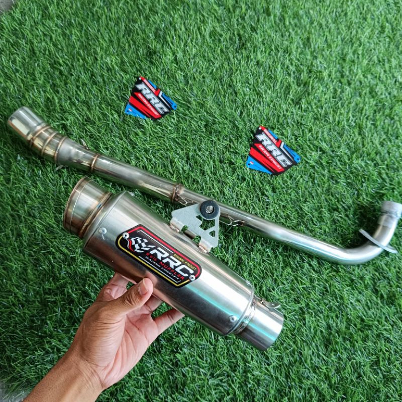 Original racing exhaust PRC type PROLIN short inlet 50 full set exhaust ...