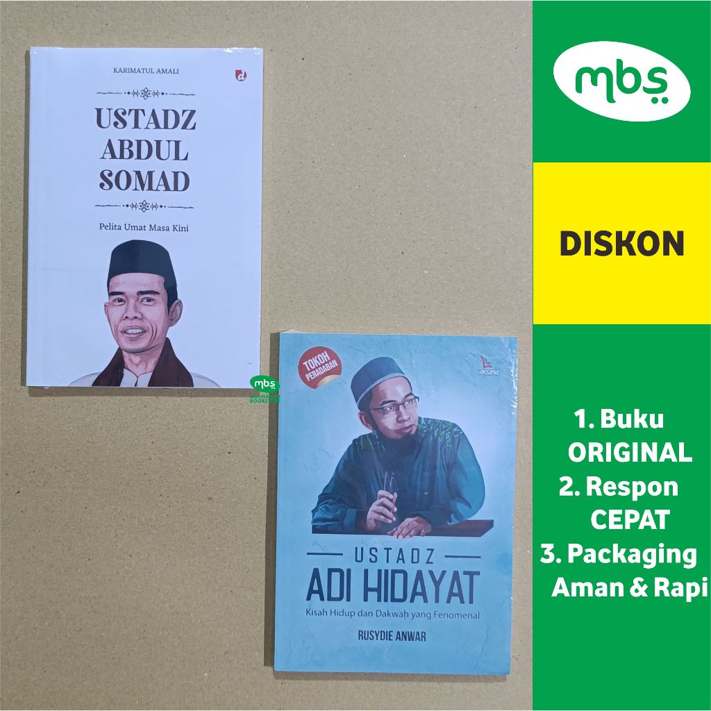 Ustaddz ABDUL SOMAD & USTADDZ ADI HIDAYAT BIOGRAPHY BOOK PACKAGE | Shopee Malaysia
